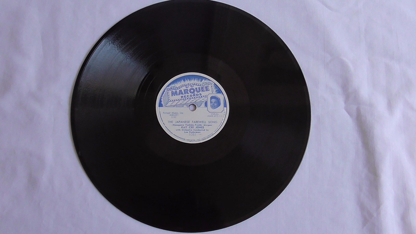 Kay Cee Jones - 78rpm single 10-inch – Marquee #1031 - I Wore Dark ...