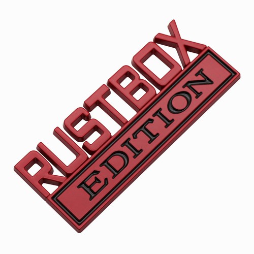 1 Pair Rustbox Edition Truck Emblems Car Boat 3D Badge Decal (black/red ...