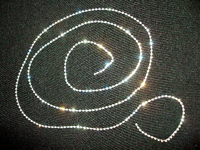 Rhinestone Necklace Lariat Chain Wrap Around Convertible Silver 58in ...