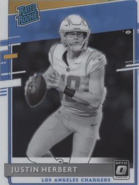 2020 Panini Donruss Optic - Rated Rookies Variation Justin Herbert #303 ...