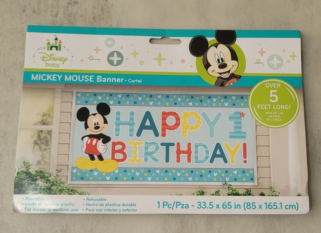 Mickey Mouse 1st Birthday Banner