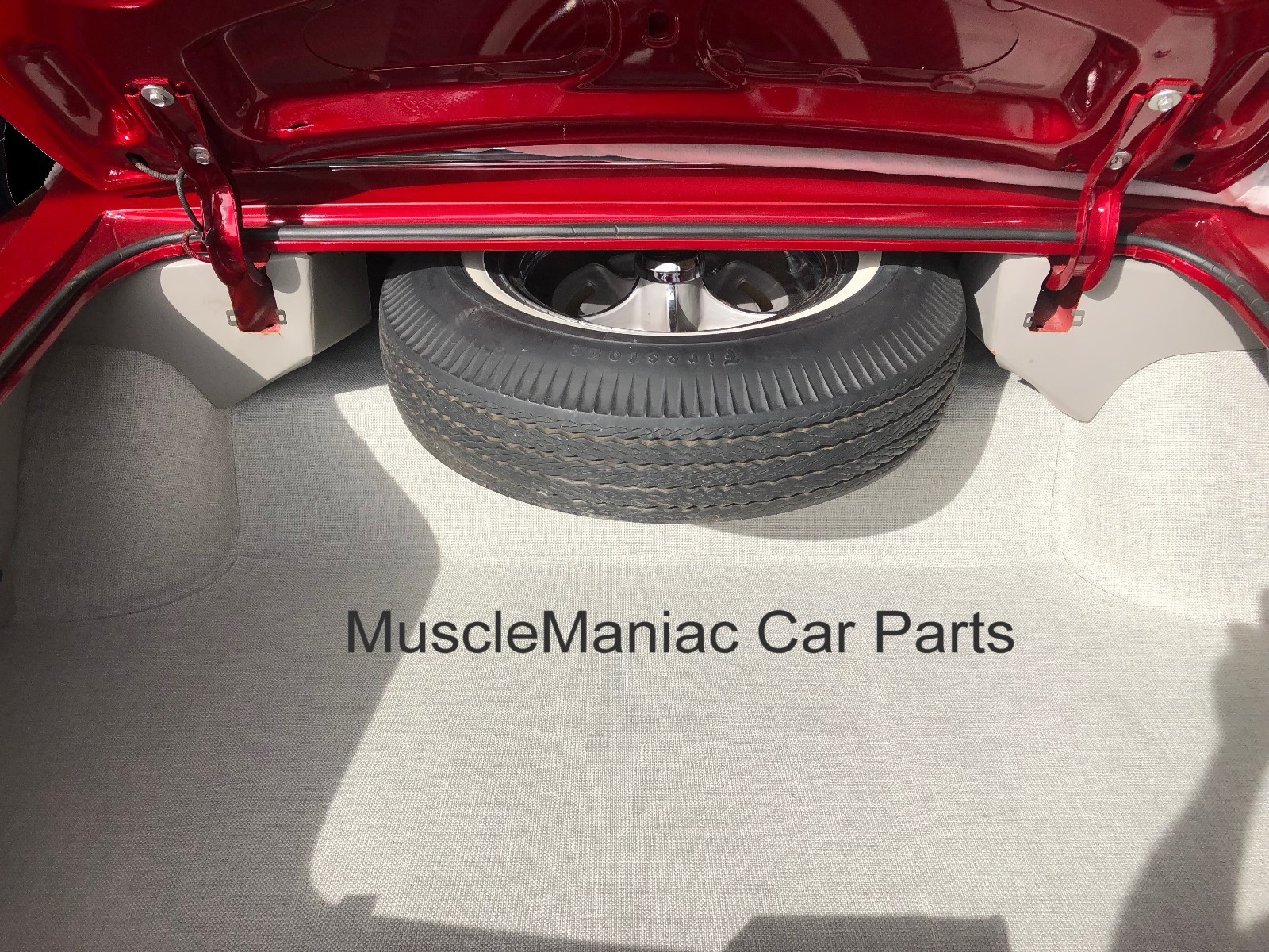 1964 1965 Buick Riviera TRUNK MAT Grey Tweed Mat on Tar/Felt 5 piece ...