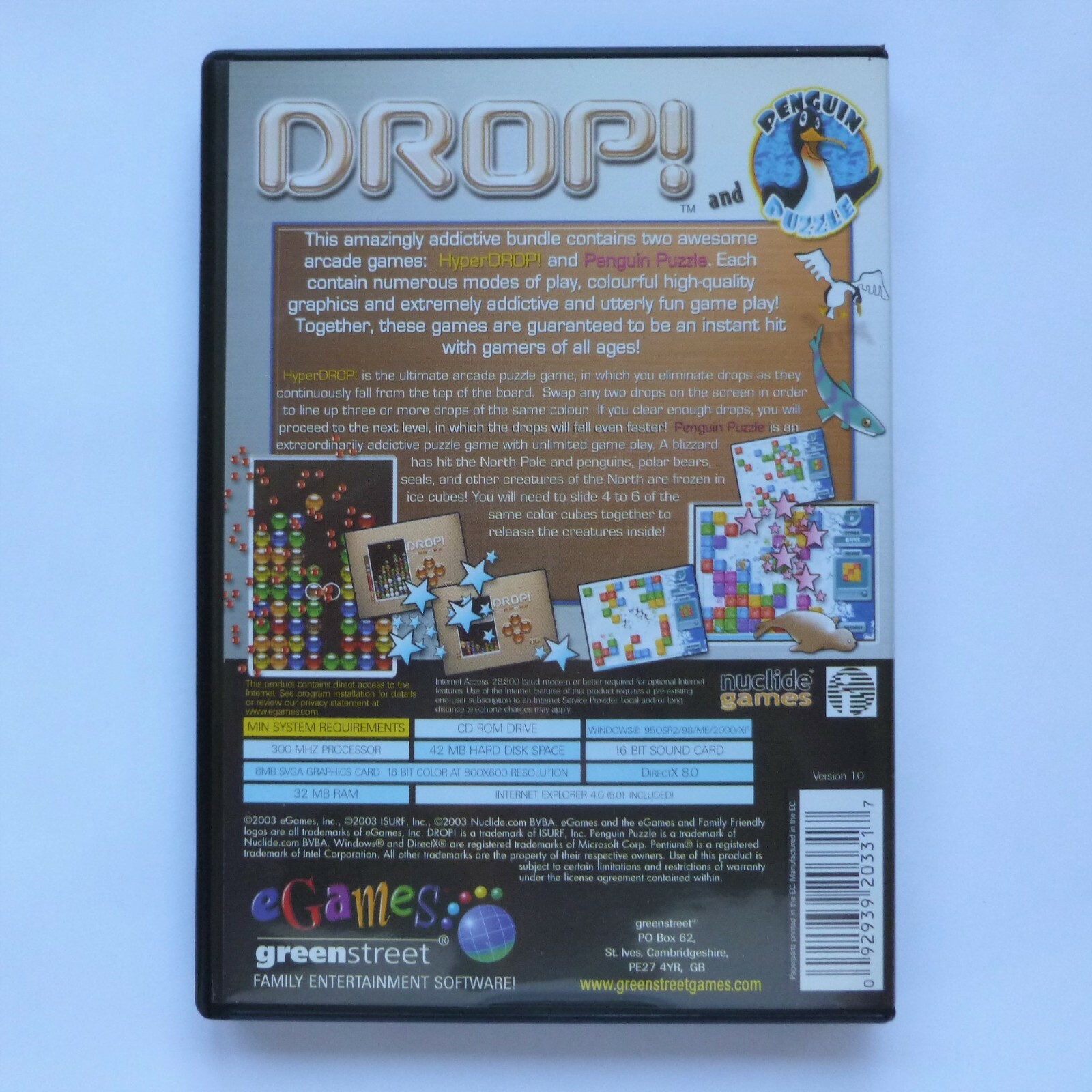 Retro Vintage eGames DROP! Windows 95 98 2000 XP PC Game CD-ROM | eBay