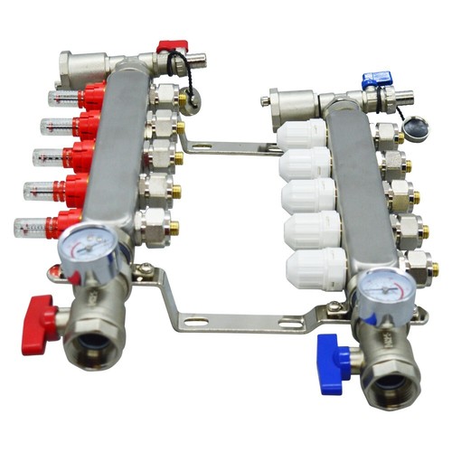 5 Branches Temperature Control Stainless Steel Geothermal Water ...