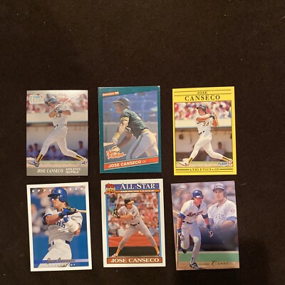 Jose Canseco Oakland Athletics A's Baseball Card Lot X 6 | eBay