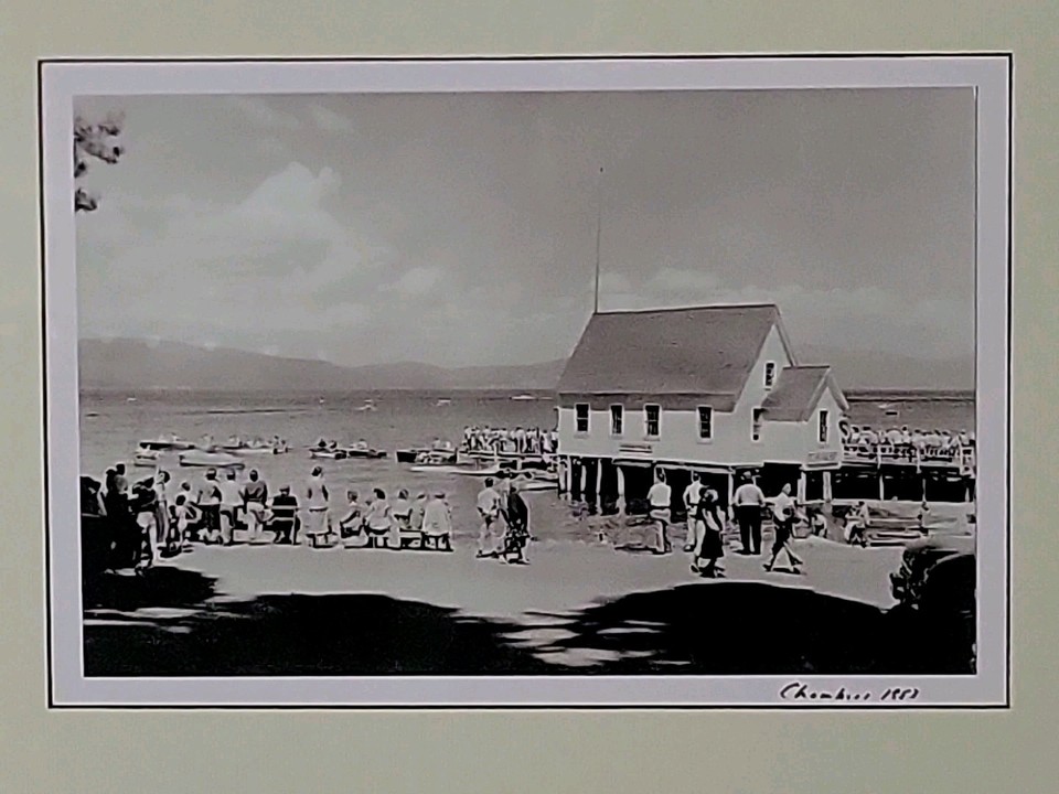 1953 Chambers Landing Boat Wood Speed Framed Photo 14x10 Lake Tahoe ...