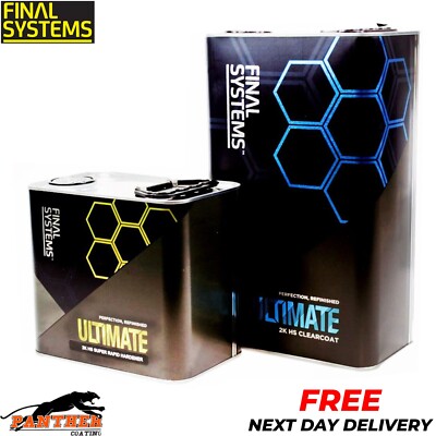 Final Systems Ultimate 2K HS Clear Coat Lacquer Kit 7.5L + Super Rapid ...