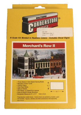 Walthers Cornerstone N Scale Building/Structure Kit Merchant's Row II ...