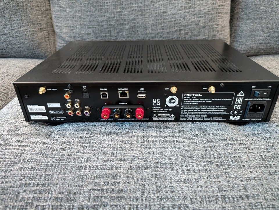 Rotel S14 Streamer Amplifier w/ Wi-Fi, AirPlay 2, Chromecast, and ...