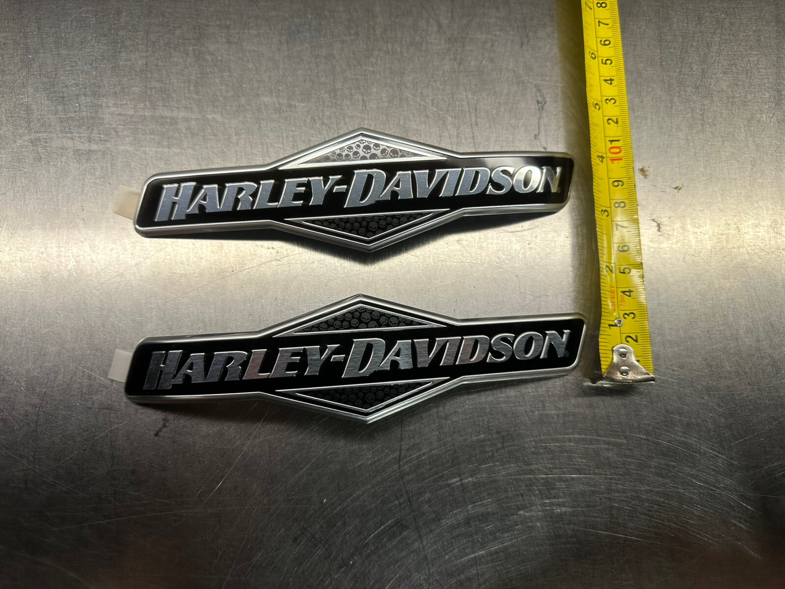 Genuine Harley Touring Skull Willie G Fuel Gas Tank Set Emblems Badges ...