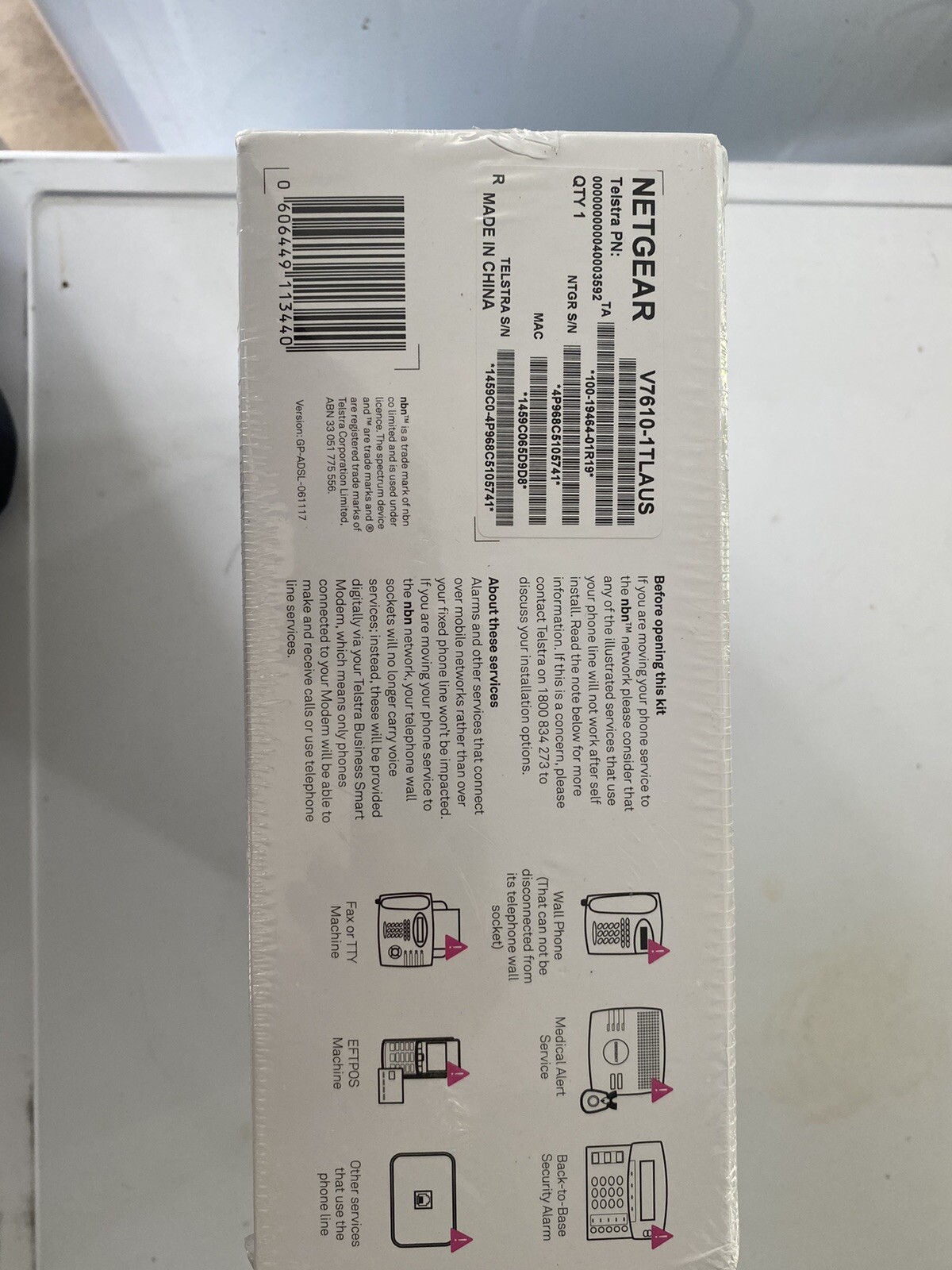 Telstra V7610 Gateway Pro 600Mbps Modem and Wireless Adapter for sale ...