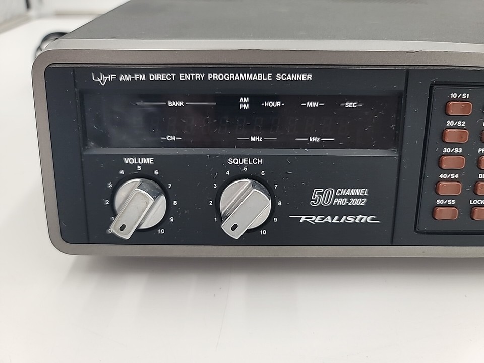Vintage Realistic 50 Channel Pro-2002 AM/FM Direct Entry Scanner 20-116 ...