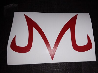 Majin Symbol Buu Anime Red Sticker Vinyl Decal Windows, Walls ...