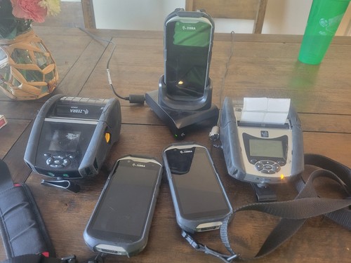 3 zebra tc520l scanners with 2 printers | eBay