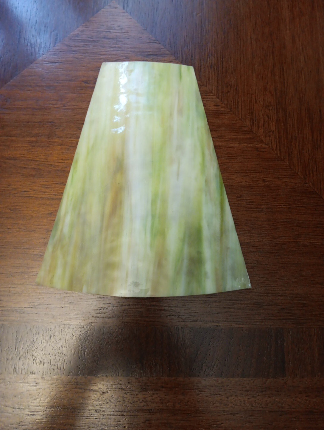Antique Slag Glass Curved Panel For Lamp Shade Repair or Replacement ...