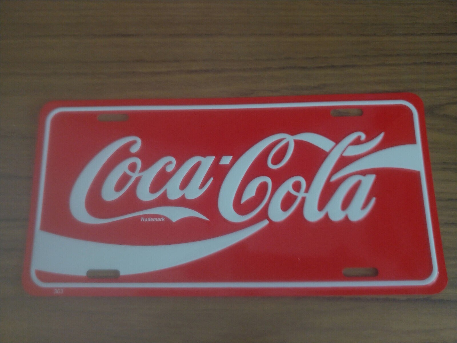 COCA COLA EMBOSSED METAL LICENSE PLATE VINTAGE AUTO TAG OLD STOCK #2727 ...