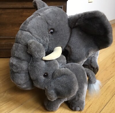CWC PLUSH Mother Elephant And Baby ~ LARGE! | eBay