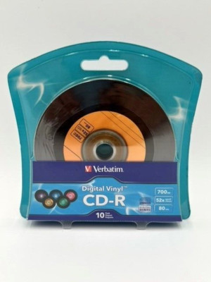 Verbatim CD-R 10 Pack Digital Vinyl 700MB 52X 80-Min Mini Albums ...