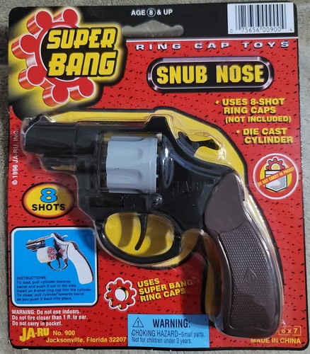 Ja-Ru Super Bang Ring Caps Toy Cap Gun Snub Nose Orange Tip in barrel ...
