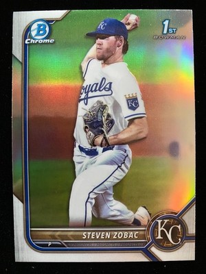 2022 Bowman Chrome Draft STEVEN ZOBAC 1st Rookie #BDC-101 REFRACTOR ...