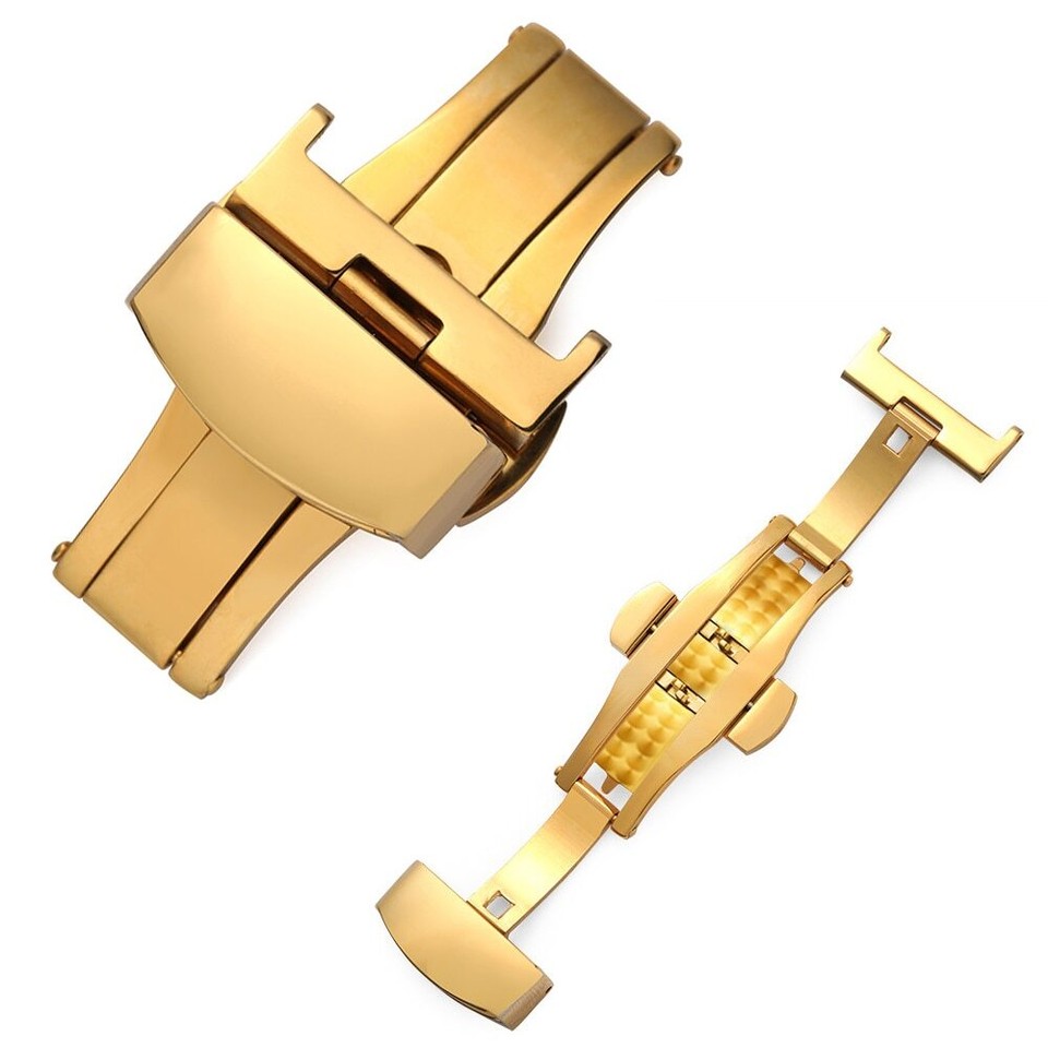 Butterfly Buckle Watch Band Clasp 24 10mm-20mm 22mm Stainless Steel ...