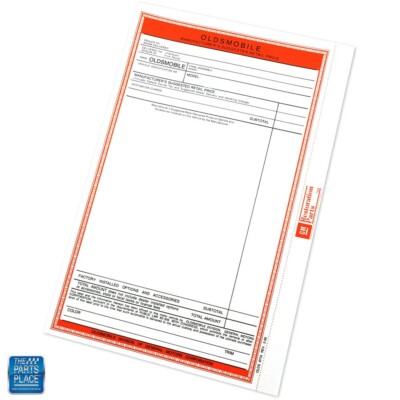 1964-1967 Oldsmobile New Vehicle Window Price Sticker 677A EA | eBay