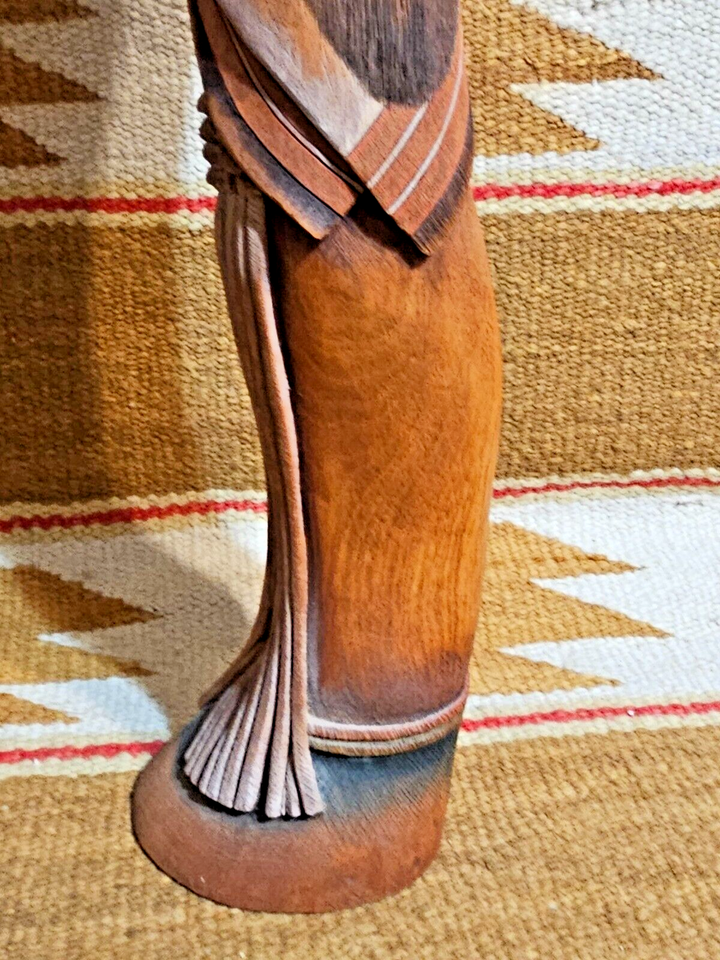 OUTSTANDING CARVED 13" HOPI LONGHAIR HEOTO KACHINA FAMOUS CARVER LAUREN ...