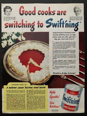 Vintage 1950 Swiftning Swift’s Shortening Baking Ad | eBay