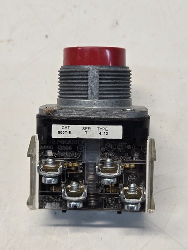 Allen-Bradley Red Push Button Switch w/ Contact Block 800T NEW x10 | eBay