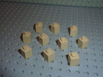 10 x tan LEGO brick 1x1 ref 3005 / set 10214 10193 4709 4757 10211 5378 ...