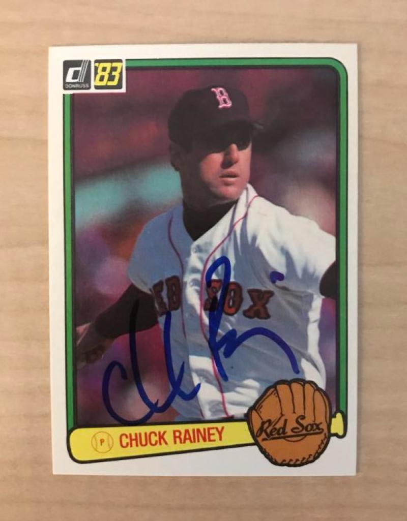 CHUCK RAINEY BOSTON RED SOX SIGNED AUTOGRAPHED 1983 DONRUSS CARD #334 W ...