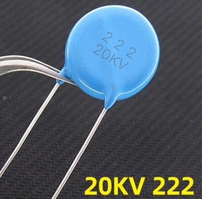 New Lot of 4 20KV 222k 20000V 222 2200PF High Voltage Ceramic ...