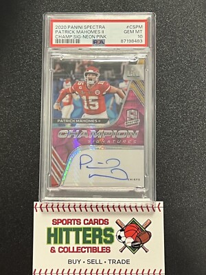 2020 Panini Spectra Patrick Mahomes II Champ. Sig Neon Pink | eBay