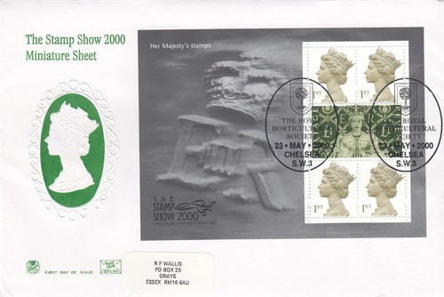 Her Majestys Stamps GB Stuart FDC RHS Royal Horticultural Chelsea 2000 ...