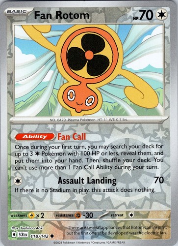 Fan Rotom 118/142 Sv07: Stellar Crown Reverse Holo | eBay