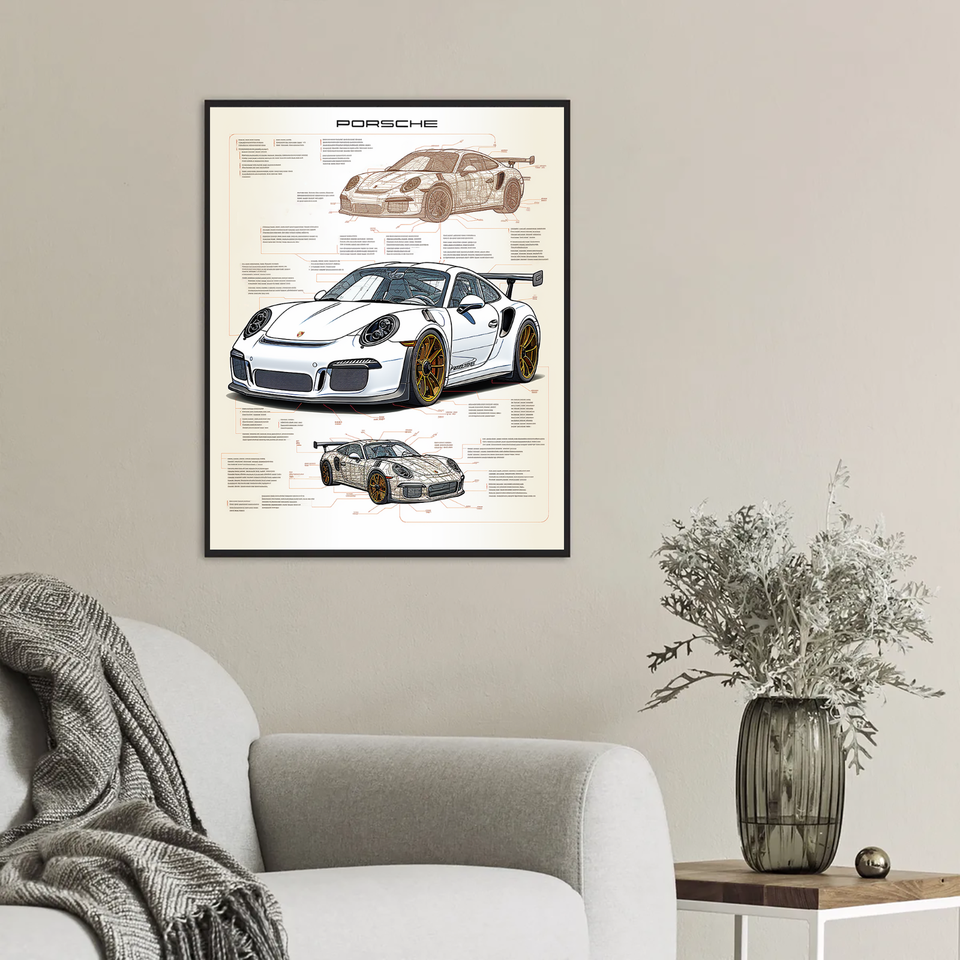Porsche GT3 RS Poster- Porsche GT3 RS Patent Print, Porsche GT3 RS Art ...