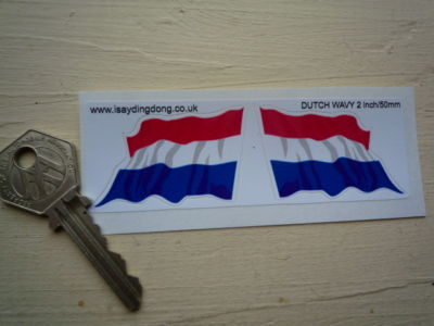 DUTCH Flag Wavy 2in classic racing car stickers Holland | eBay UK
