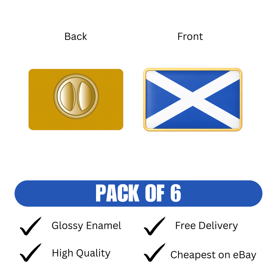 Scottish Flag Lapel Pin Badge Chest Scotland GB United Kingdom Metal ...