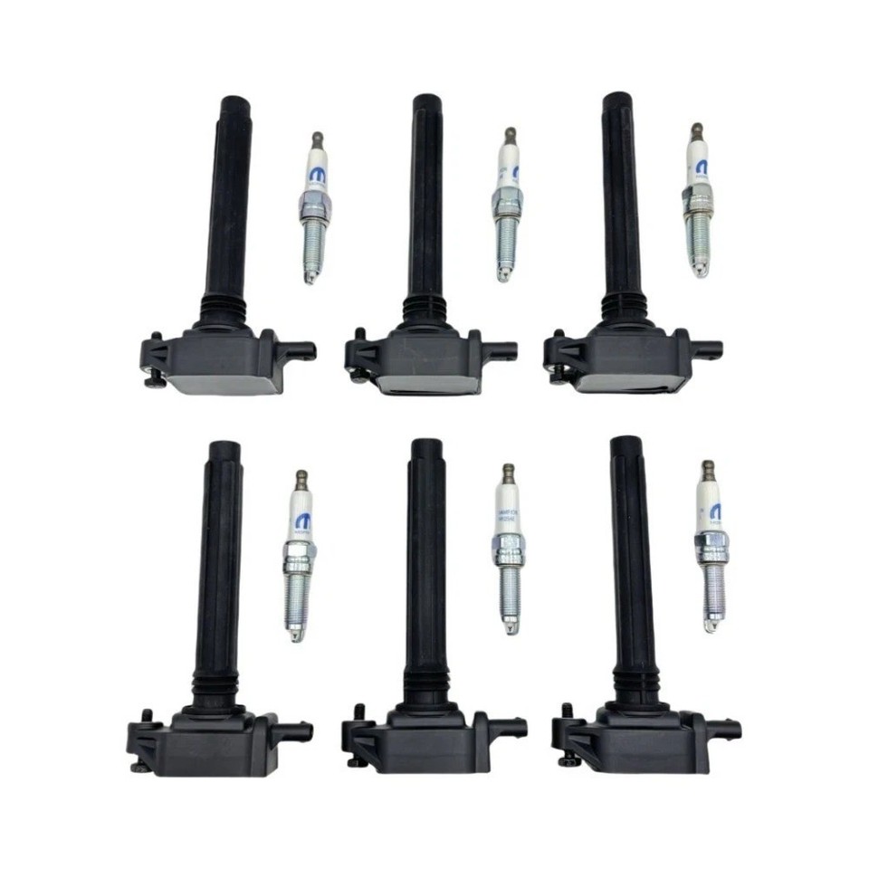 6 Pack Mopar Ignition Coils & Spark Plugs For Chrysler Jeep Dodge Ram 3 ...