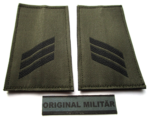 KLETT Rangabzeichen Hauptgefreiter schwarz Bw Schulter Klappen ...