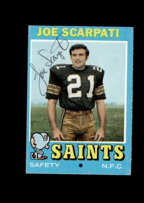 Joe Scarpati 1971 Topps Saints authentic autographed card | eBay