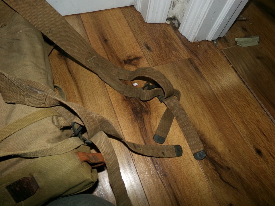 Antique Long 1918 WW1 US M1910 Haversack Pack WWI Khaki Mess kit Meat ...