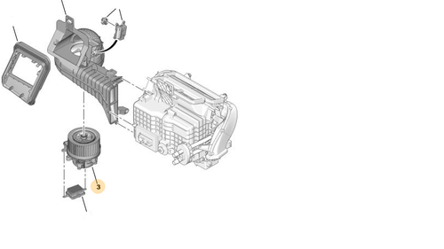 PULSATORE ARIA CLIMATIZZATO ENTRATA ARIA ORIGINALE PEUGEOT 3008 T84E ...