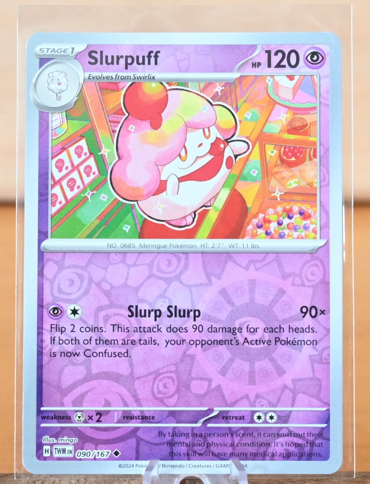 Pokémon TCG: Slurpuff - 090/167 - Reverse Holo - Twilight Masquerade ...