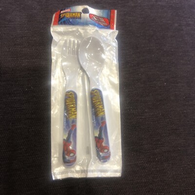 Marvel spiderman fork and Spoon 2 piece set | eBay