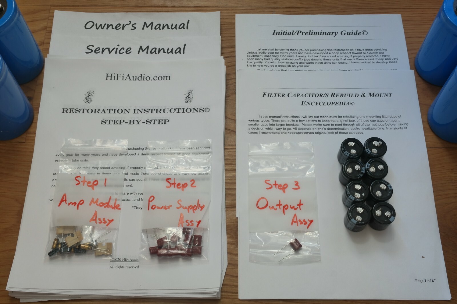 Adcom GFA-5800 amplifier restoration recap service kit fix repair ...