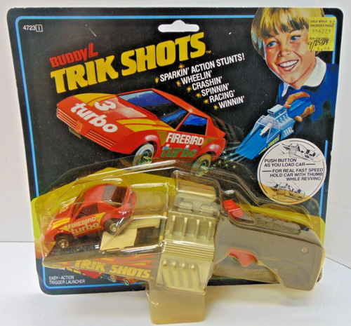 Vintage 1982 TRIK SHOTS Motorized Stunt Car Firebird Toy by BUDDY L NEW ...