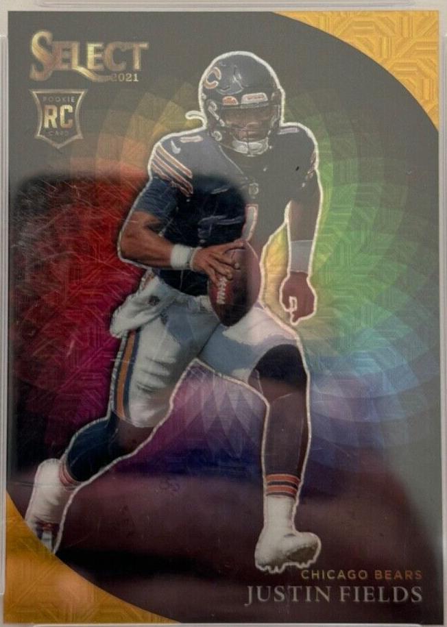 2021 Panini Select - Color Wheel Justin Fields #CW-19 Gold Prizm /10 ...