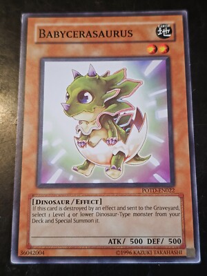 BABYCERASAURUS POTD-EN022 Common Unlimited Yugioh | eBay