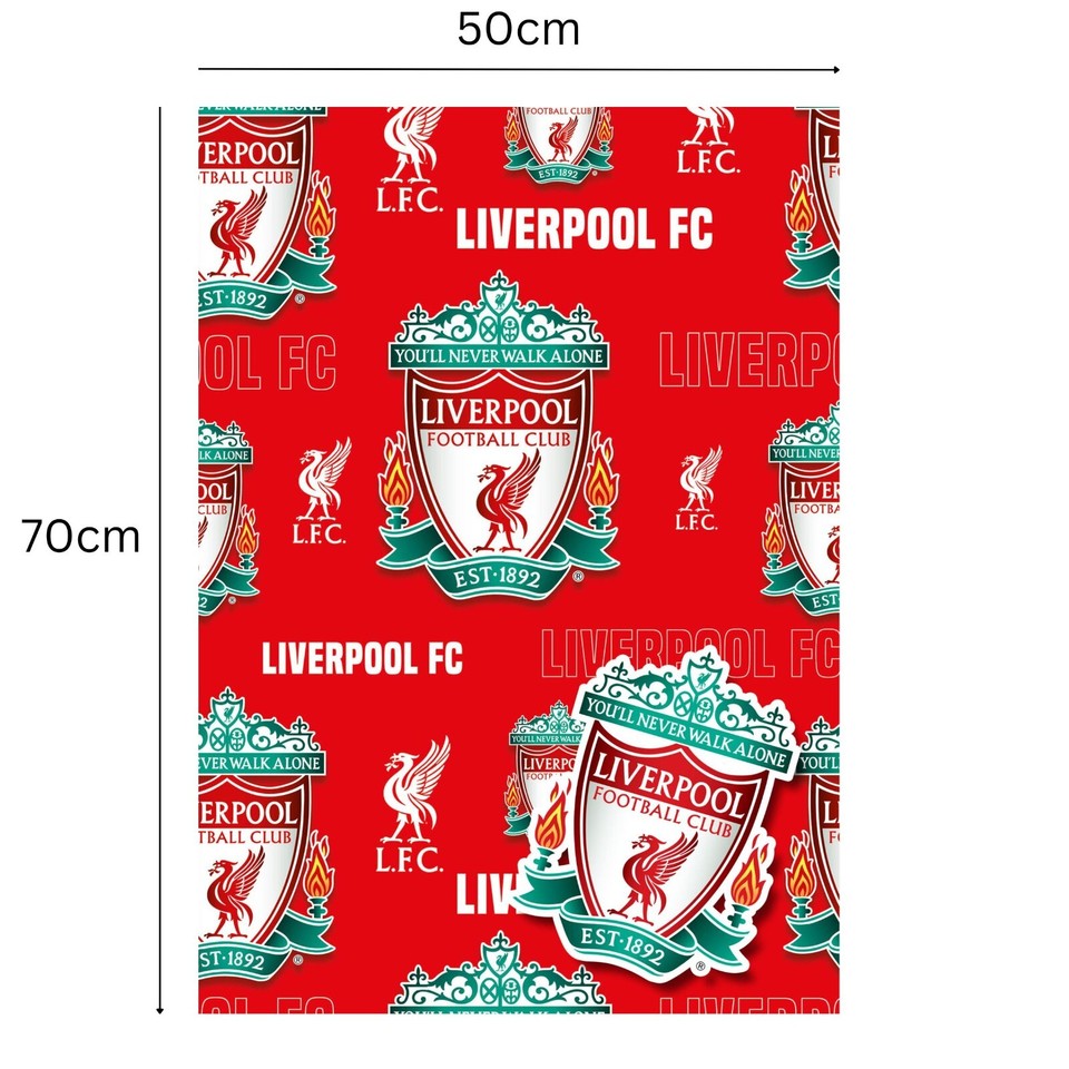 Birthday Wrapping Paper | Liverpool FC | 2 Sheets & 2 Tags | Football ...